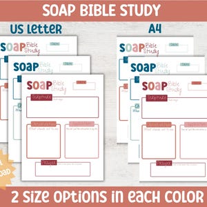 SOAP Bible Study Printable Template, Digital Prayer Journal, Scripture ...