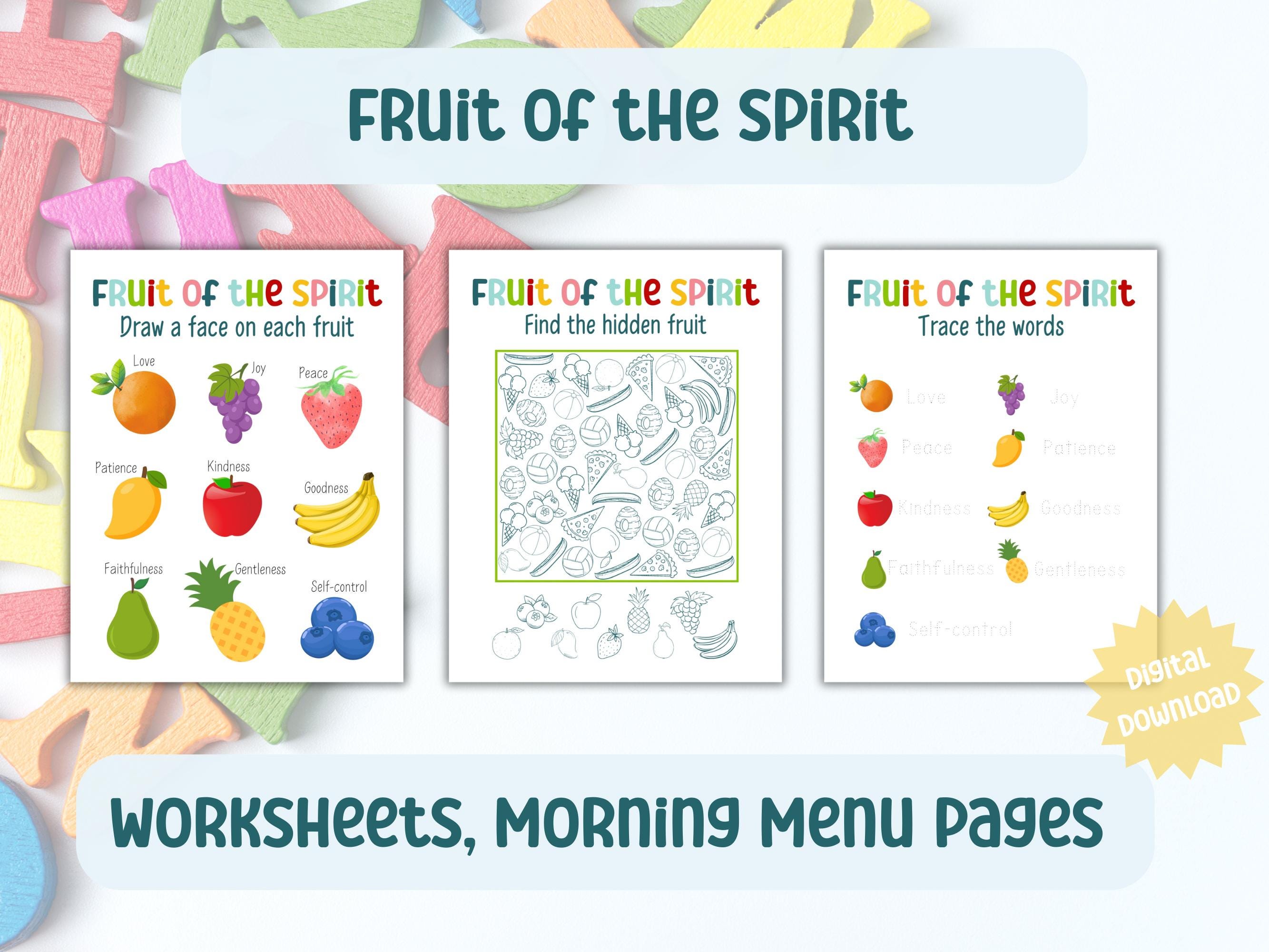 Fruit of the Spirit & Armor of God Worksheets: Christian Homeschool ...
