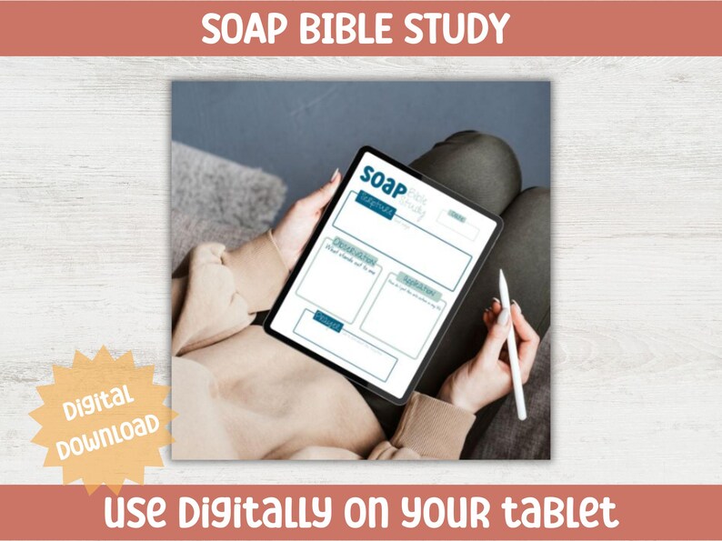 SOAP Bible Study Printable Template, Digital Prayer Journal, Scripture ...