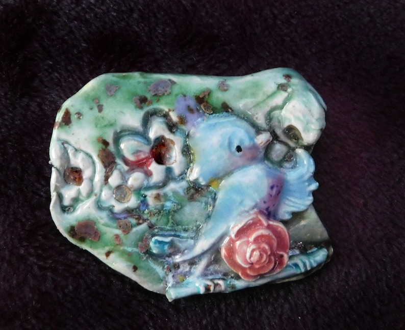 Handmade Blue Bird Brooch OOAK Brooch OOAK Scarf Pin - Etsy