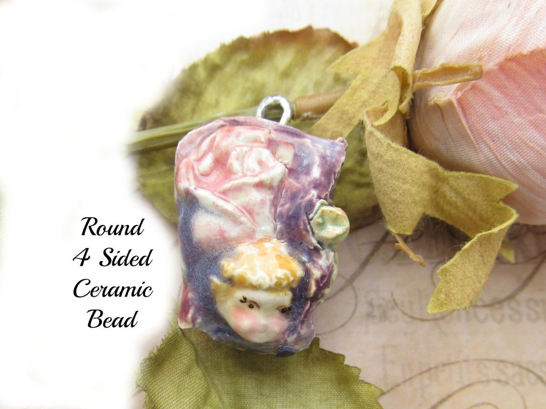 Focal Bead - Necklace Bead - Ceramic Pendant - OOAK Bead - People Bead ...