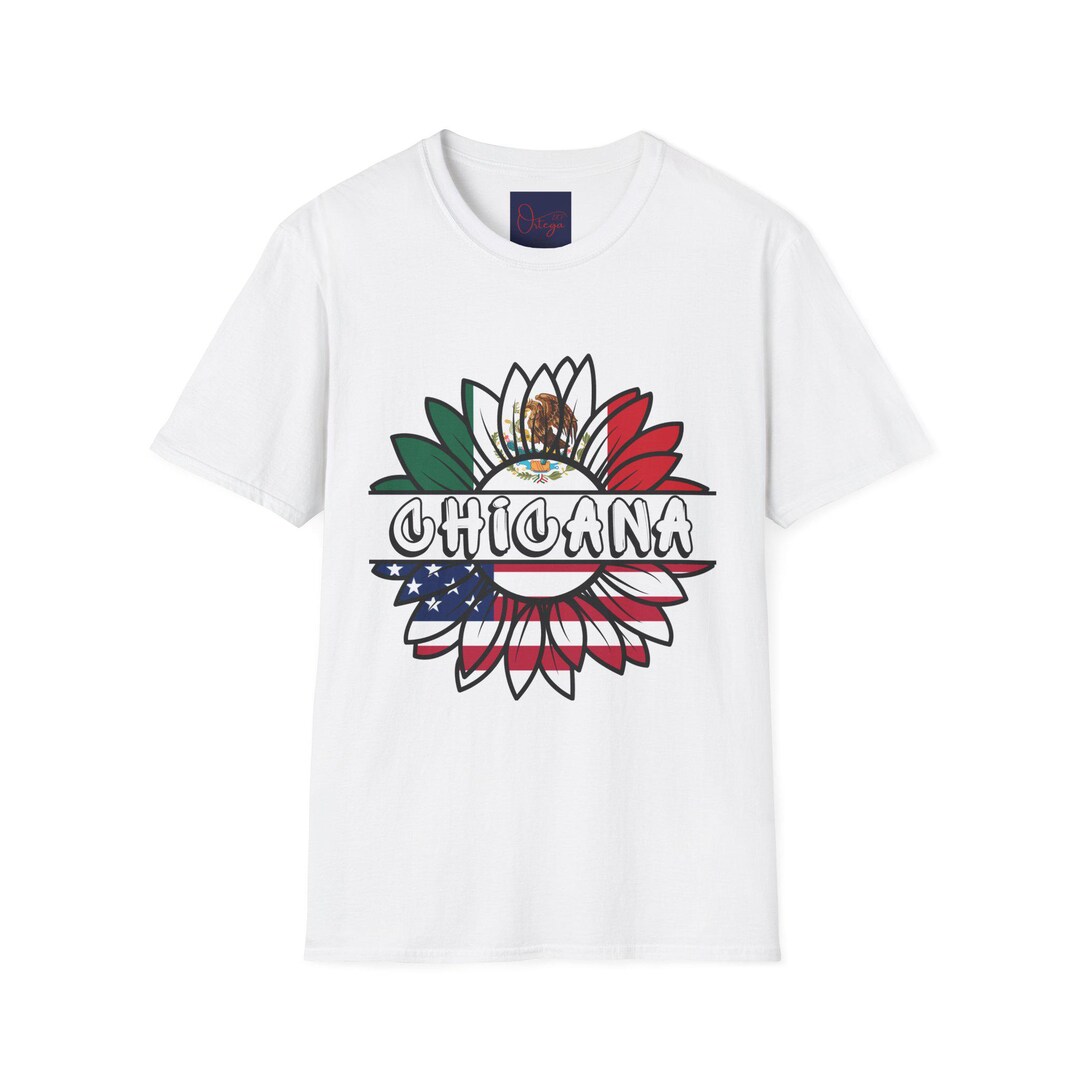Chicana Flower Unisex Softstyle T-shirt, Mexican American Tee, Chicano ...