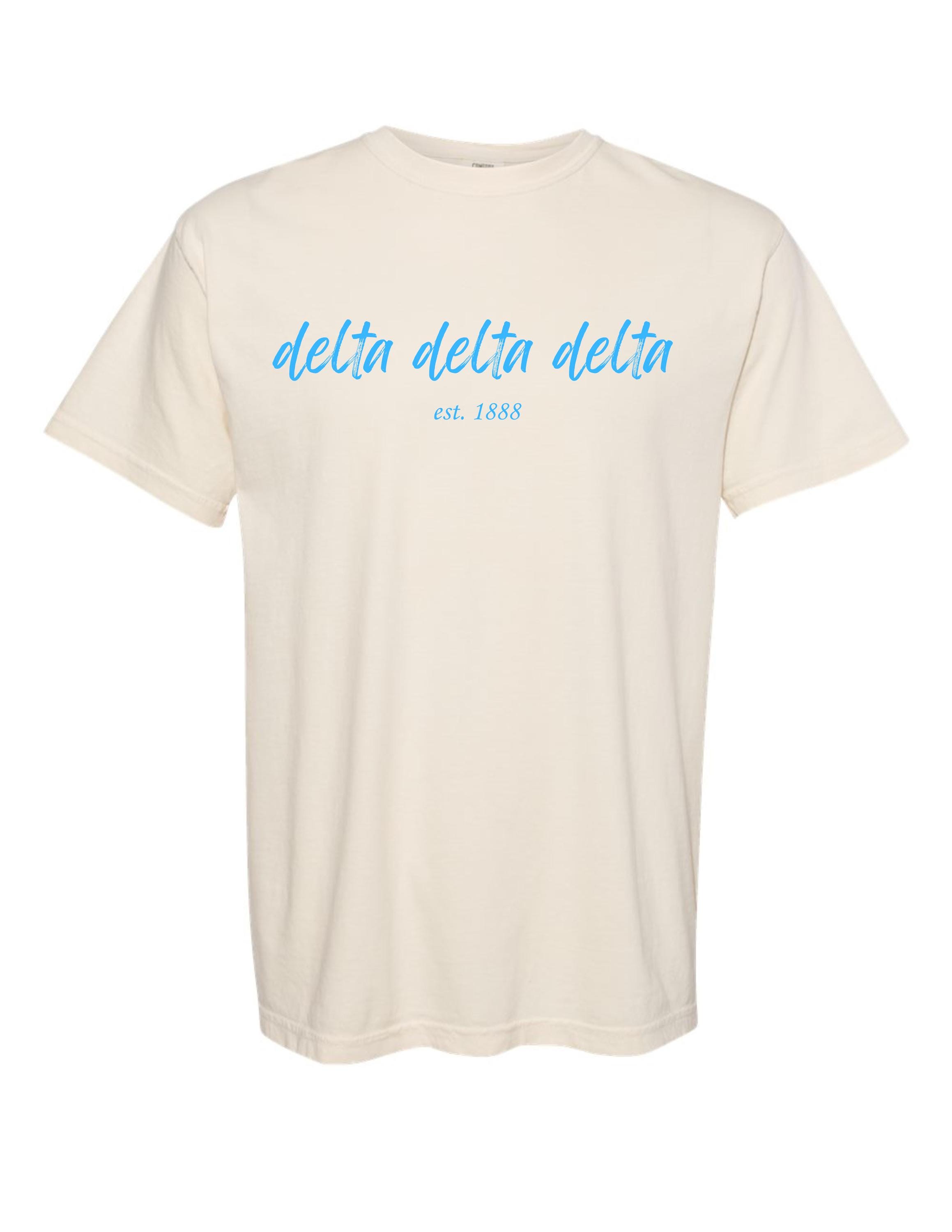 Delta Delta Delta Sorority T-shirt - Etsy