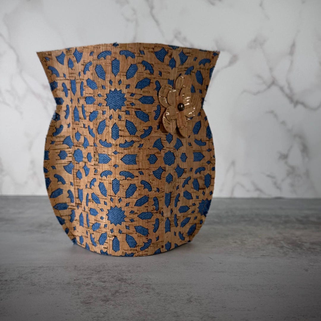 Medium Mandala Cork Vase Sleeve | Eco Friendly | Modern | Unique Home ...