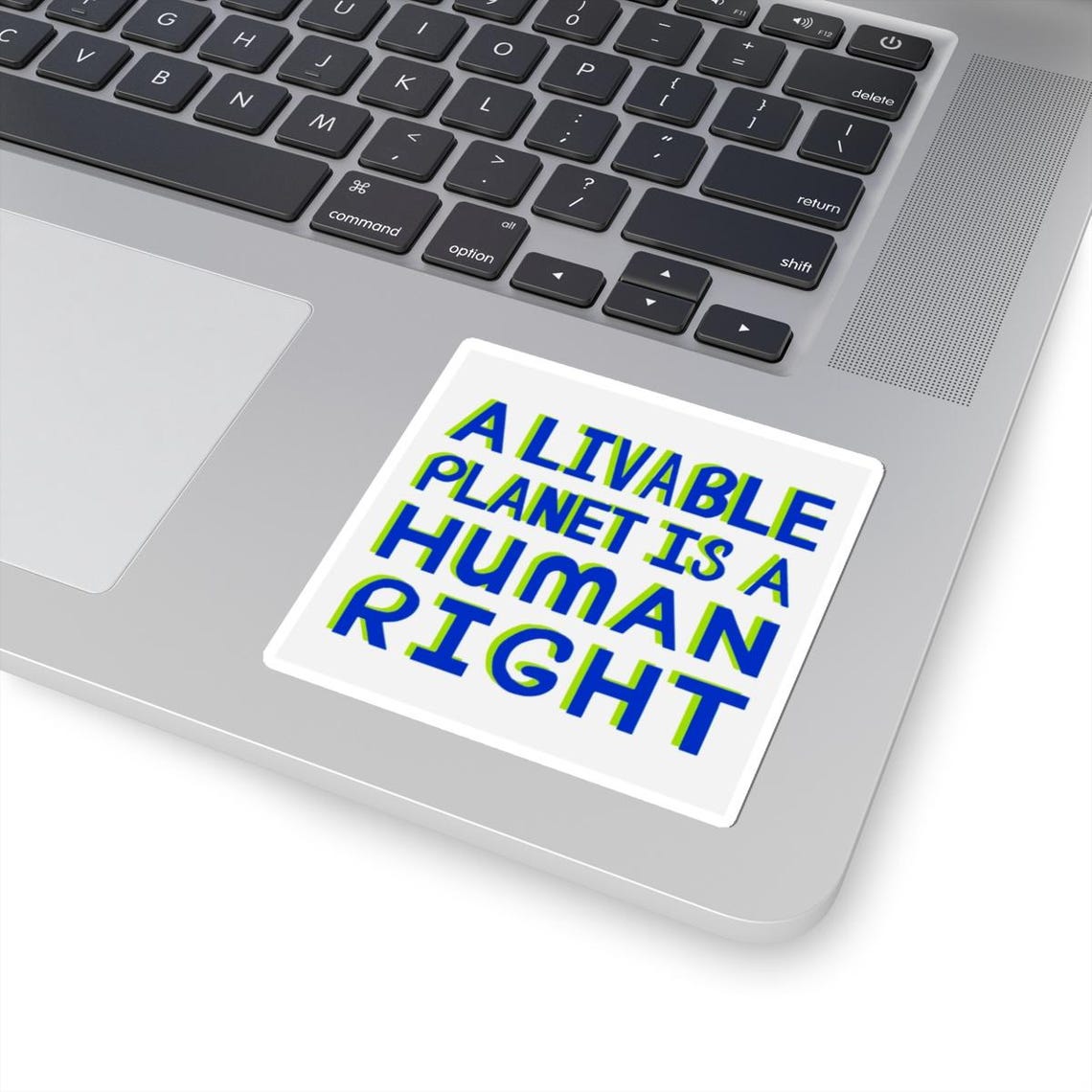 A Livable Planet is A Human Right Kiss-cut Stickers | Environmental ...