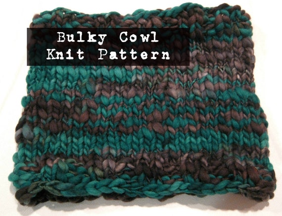 Wicked Easy Knit BULKY Cowl Pattern Handspun Yarn Adult | Etsy