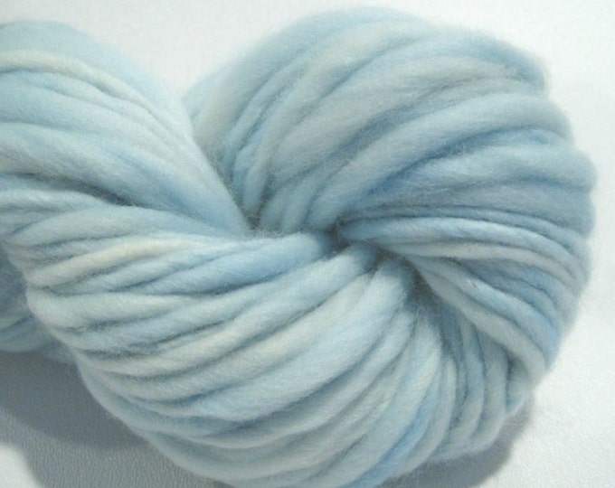 Handspun Yarn Almost Solid Pale Blue Thick and Thin Bulky - Etsy