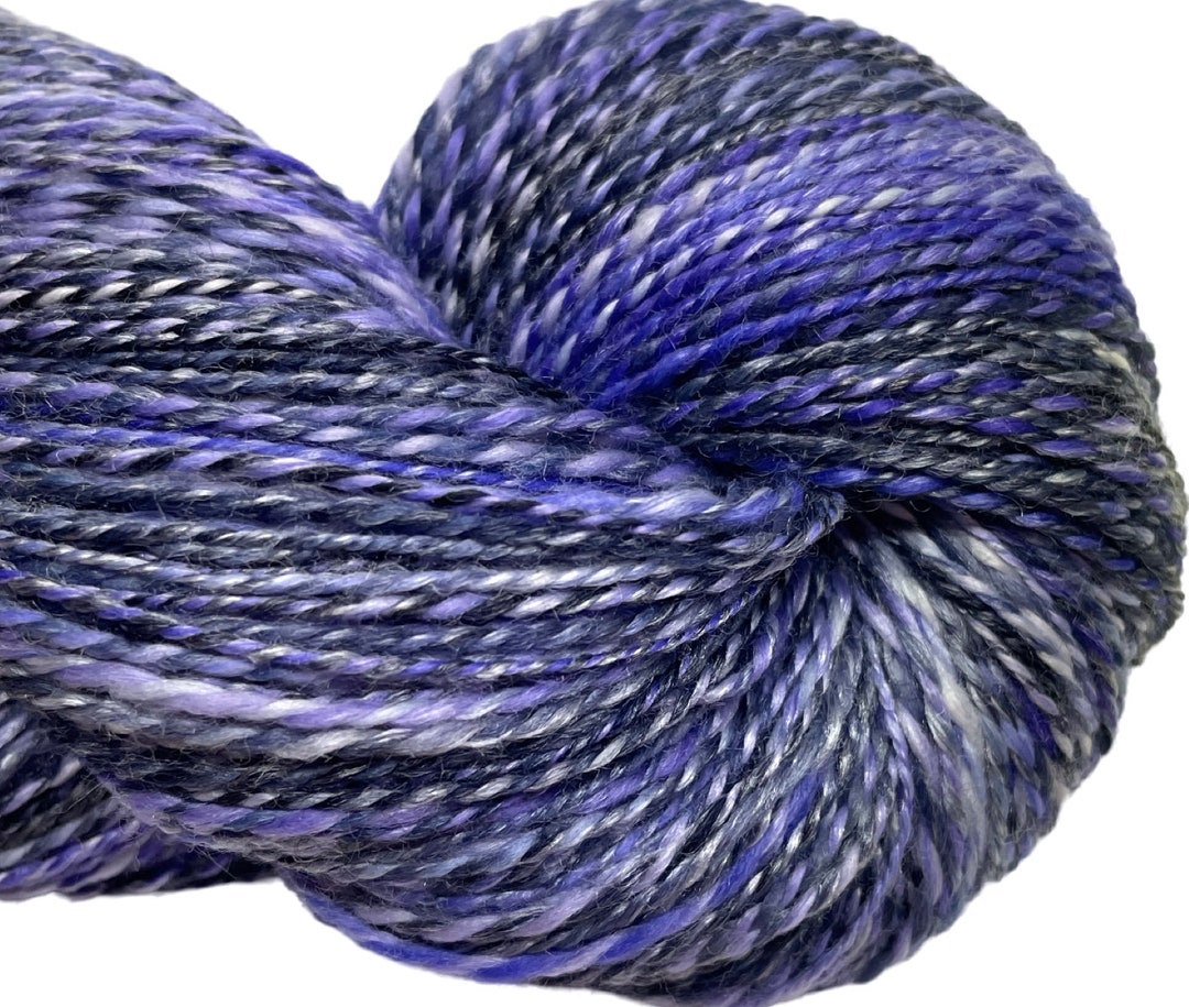 Handspun Yarn Purple Panda 498 Yards Purple Blue Handdyed Yarn Panda ...