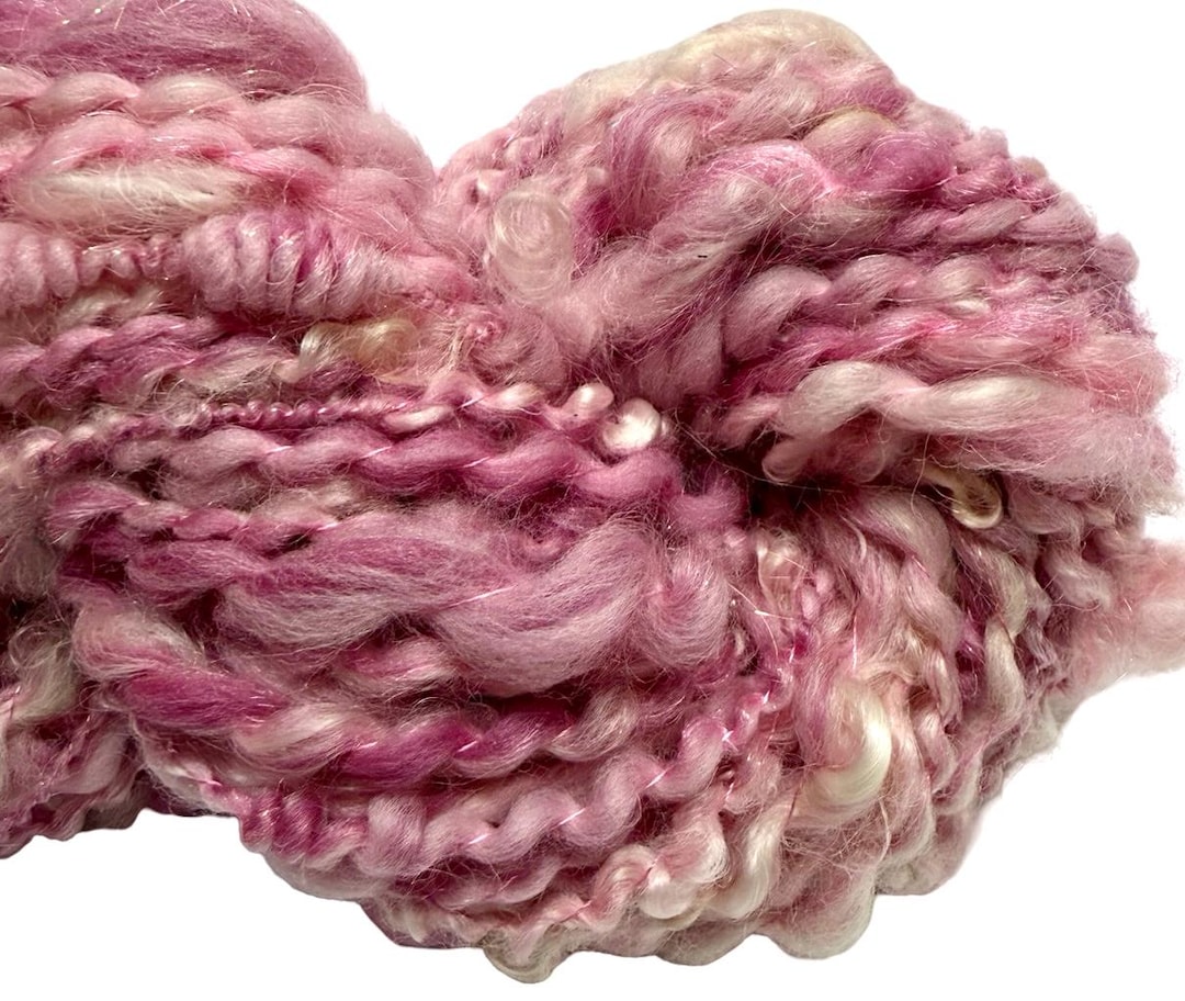 Super Bulky Spiral Ply Pinky Promise 61 Yards Pink Lockspun Sparkly Art ...