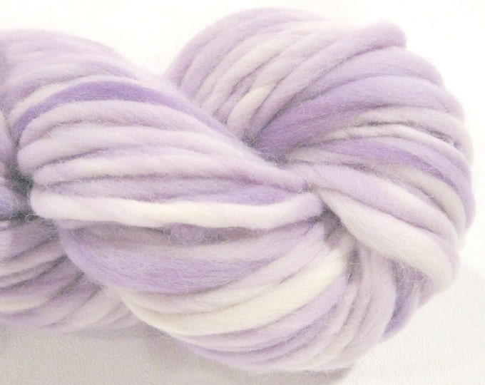 Handspun Yarn Almost Solid Lilac Thick and Thin Bulky Singles - Etsy