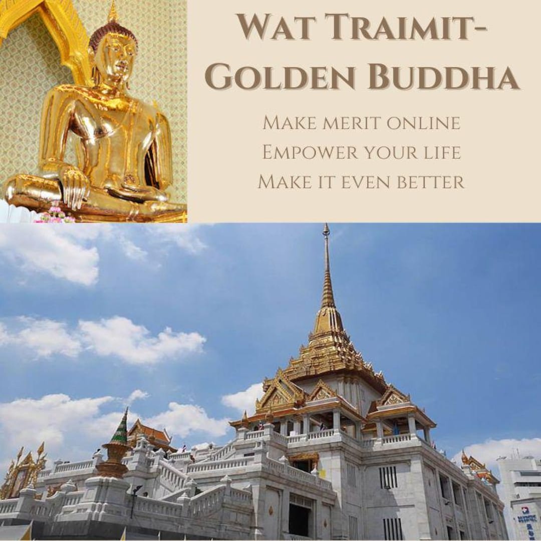 Golden Buddha Merit-making Service: Temple Donation & Monk Blessing in ...