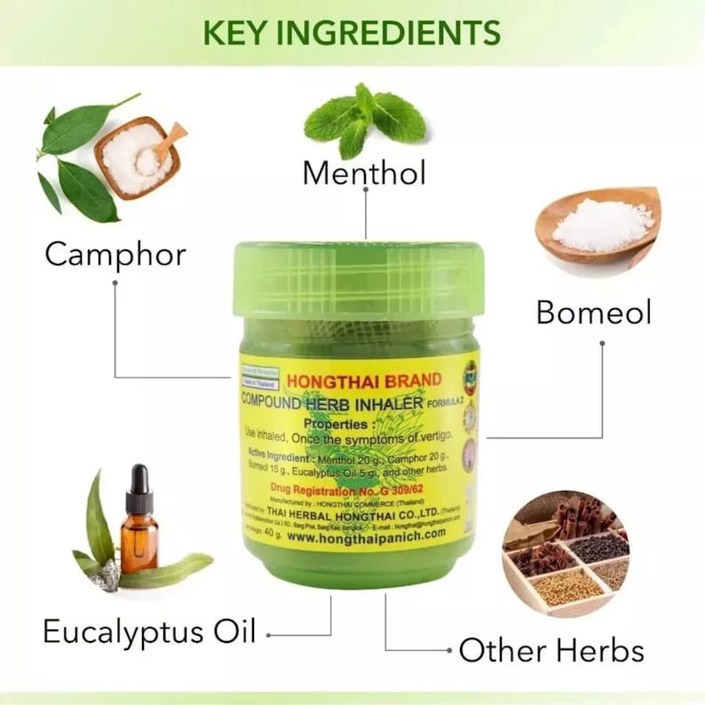 6x Thai Herbal Inhaler From Thailand Green, Hong Thai Herb, Inhaler - Etsy