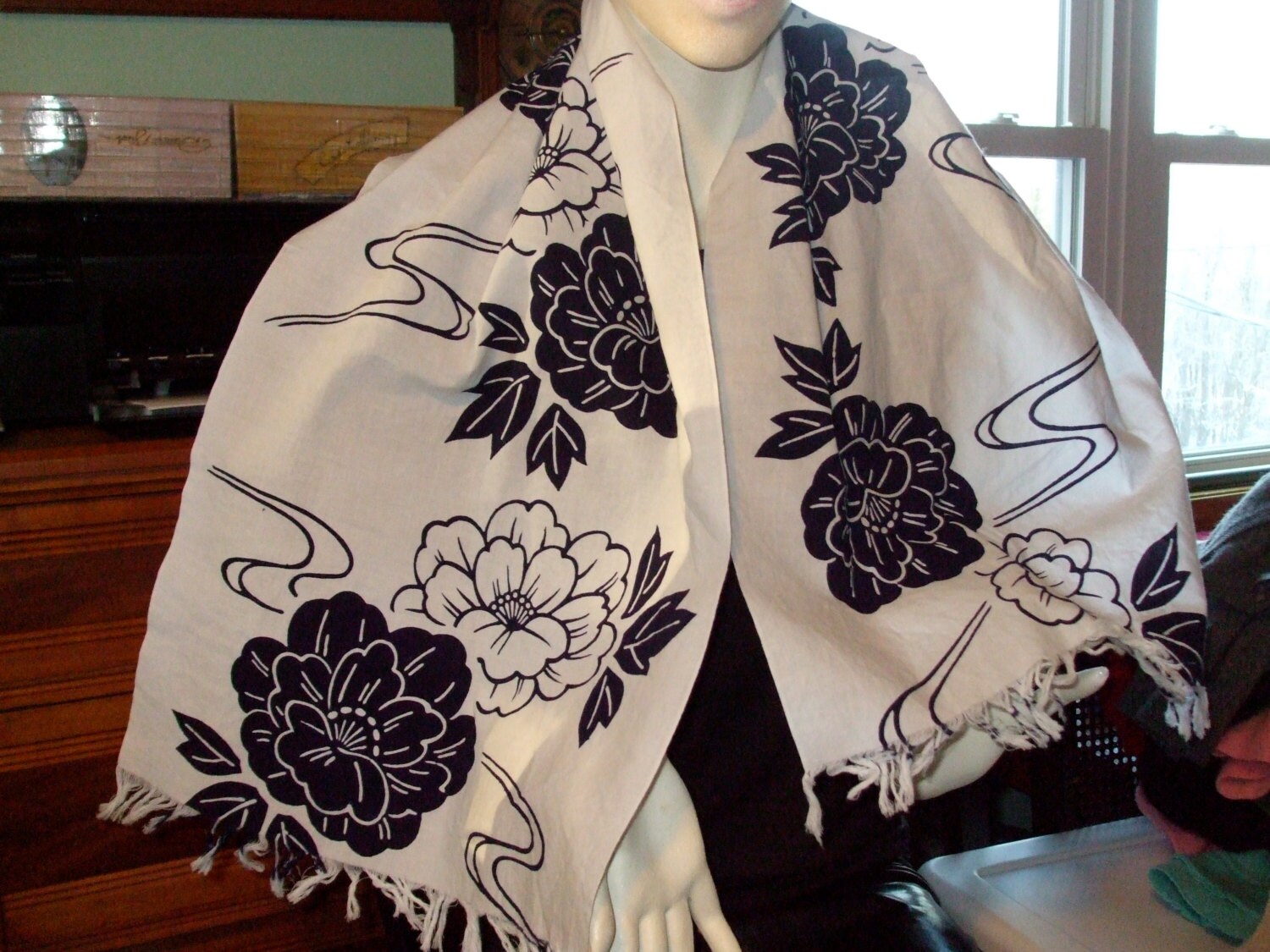 Handmade Traditional Japanese Pattern Cotton Scarf or Shawl - Etsy