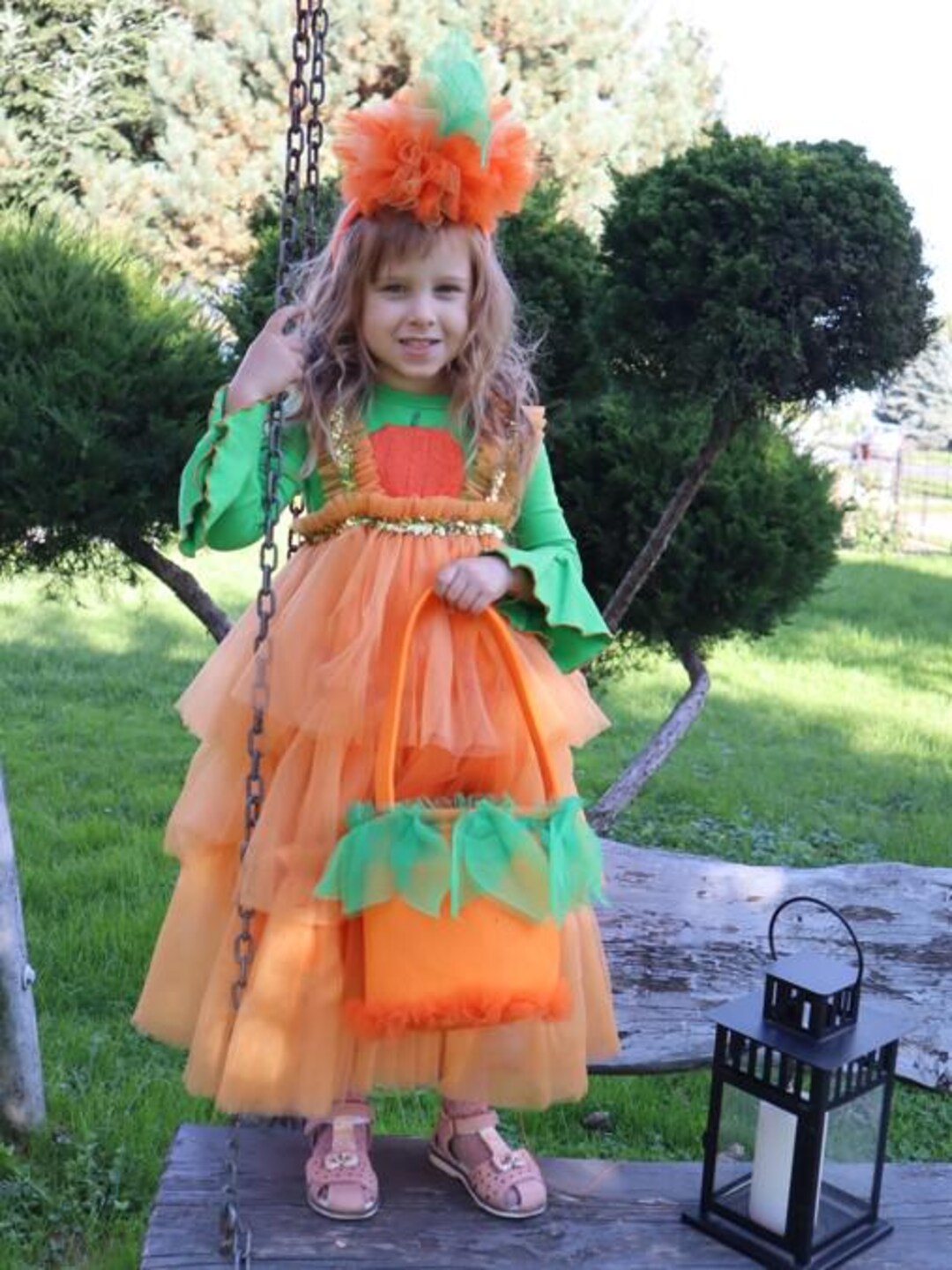 Pumpkin Costume, Girl's Costume, Fancy Dress, Halloween Costume ...