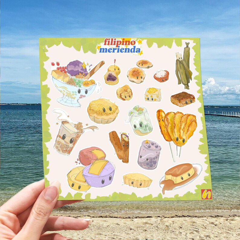 Cute Filipino “merienda” Sticker Sheet for Journals, Planners ...