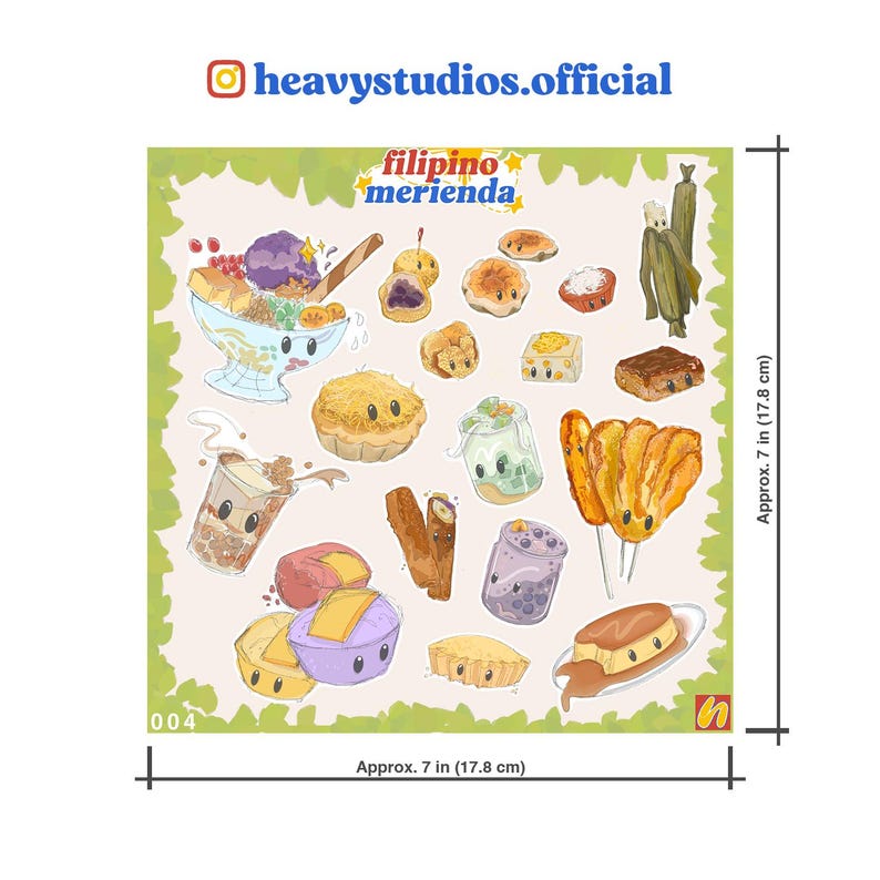 Cute Filipino “merienda” Sticker Sheet for Journals, Planners ...