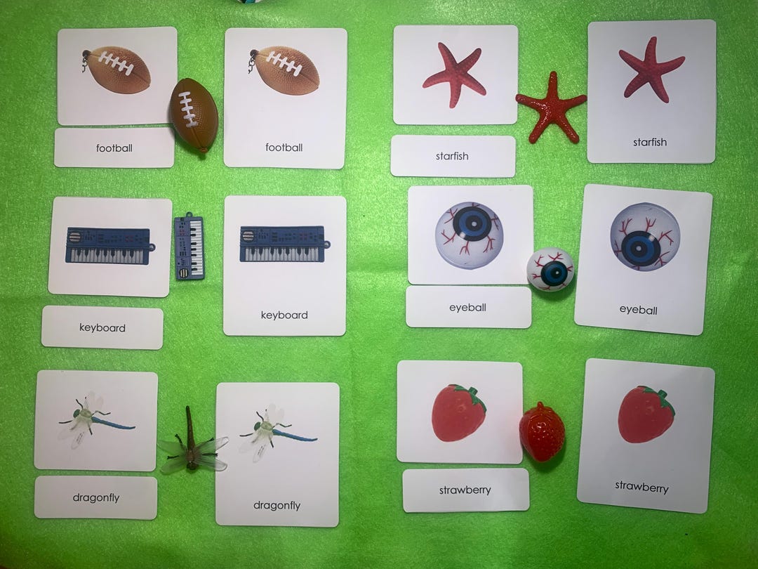 Montessori Compound Words Objects 3 Part Cards Phonics Reading Language ...