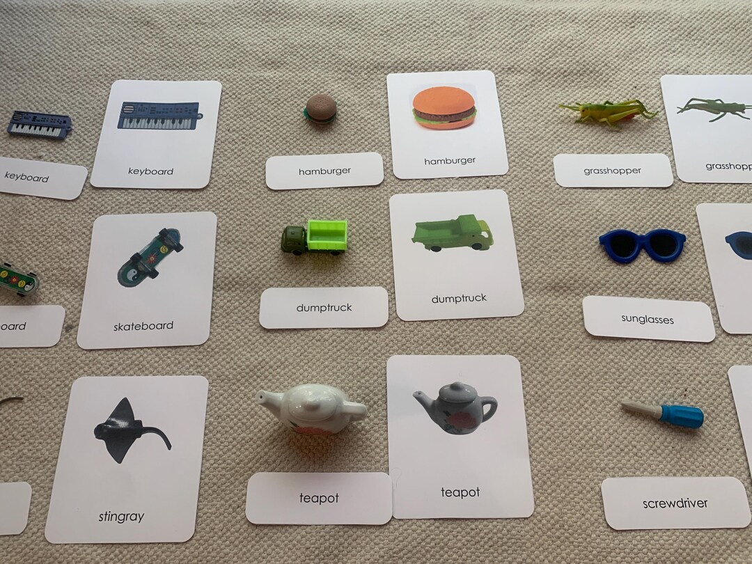Montessori Compound Words Objects 3 Part Cards Phonics Reading Language ...