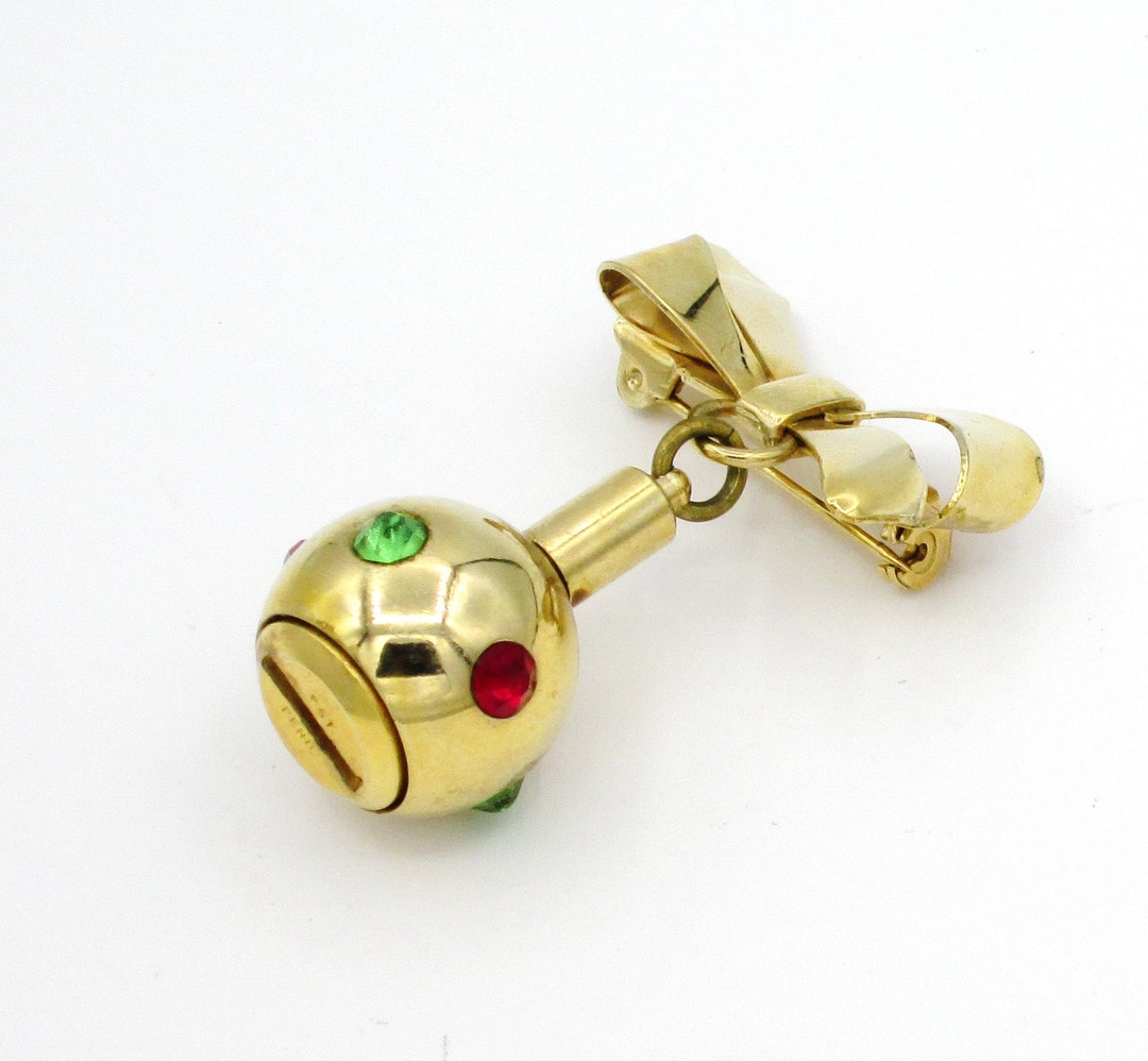 Vintage Rhinestone Atomizer Pin, Chatelette Perfume Brooch Pendant ...