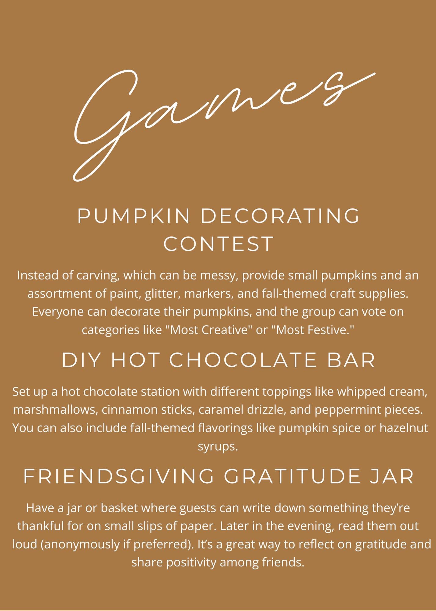 Friendsgiving Dinner and Cocktail Menu / Friendsgiving Games - Etsy