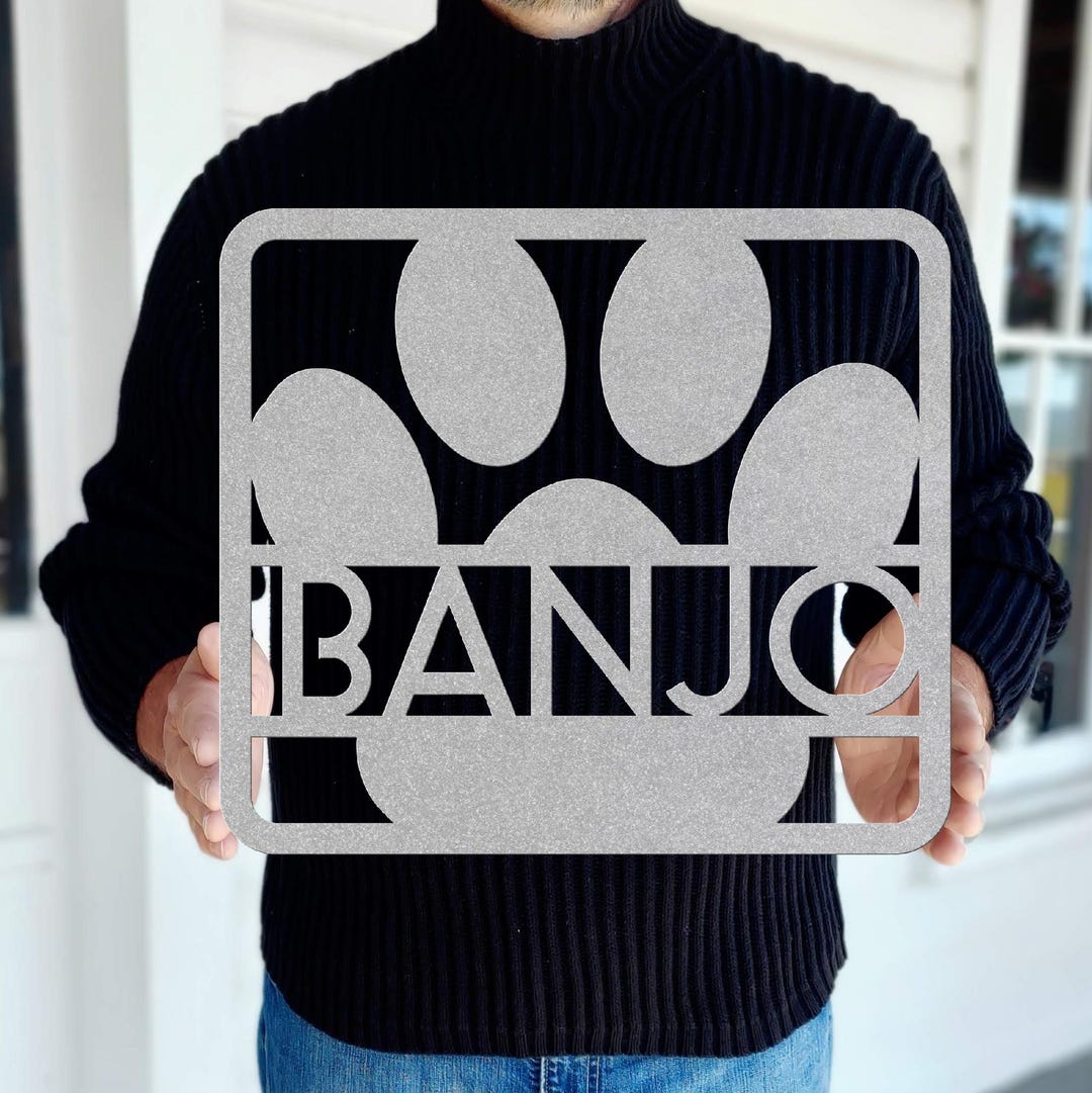 Personalized Pet Paw Print Metal Sign | Custom Wall Sign 4 Dog or Cat ...