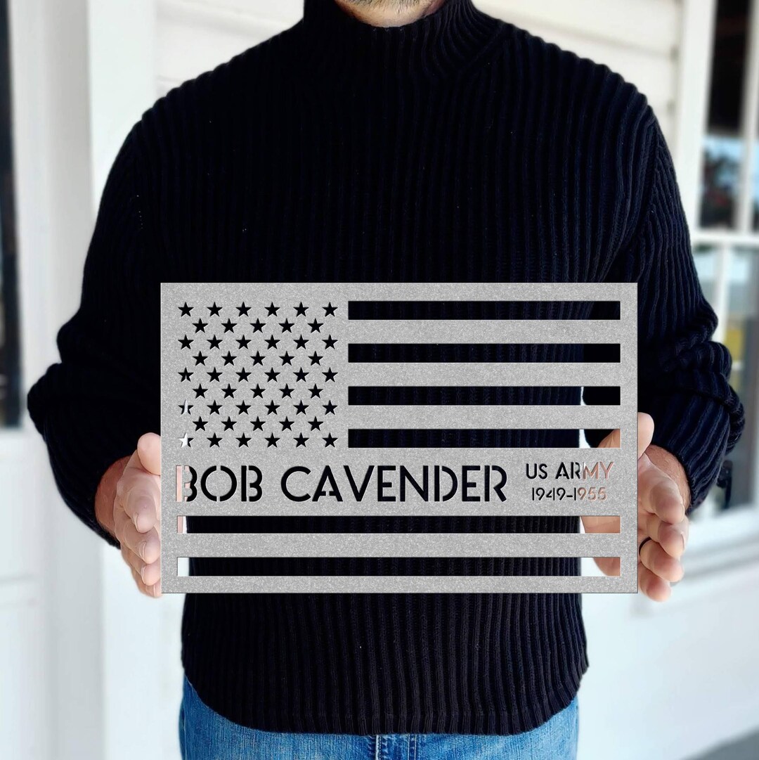 American FLAG Custom Metal Sign | Honor Military/veteran/first ...