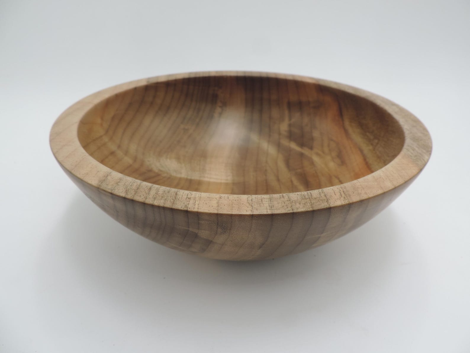 10 Inch Myrtle Wood Bowl, Beautiful, Under Cut Lip, Salad or Fruit Bowl ...