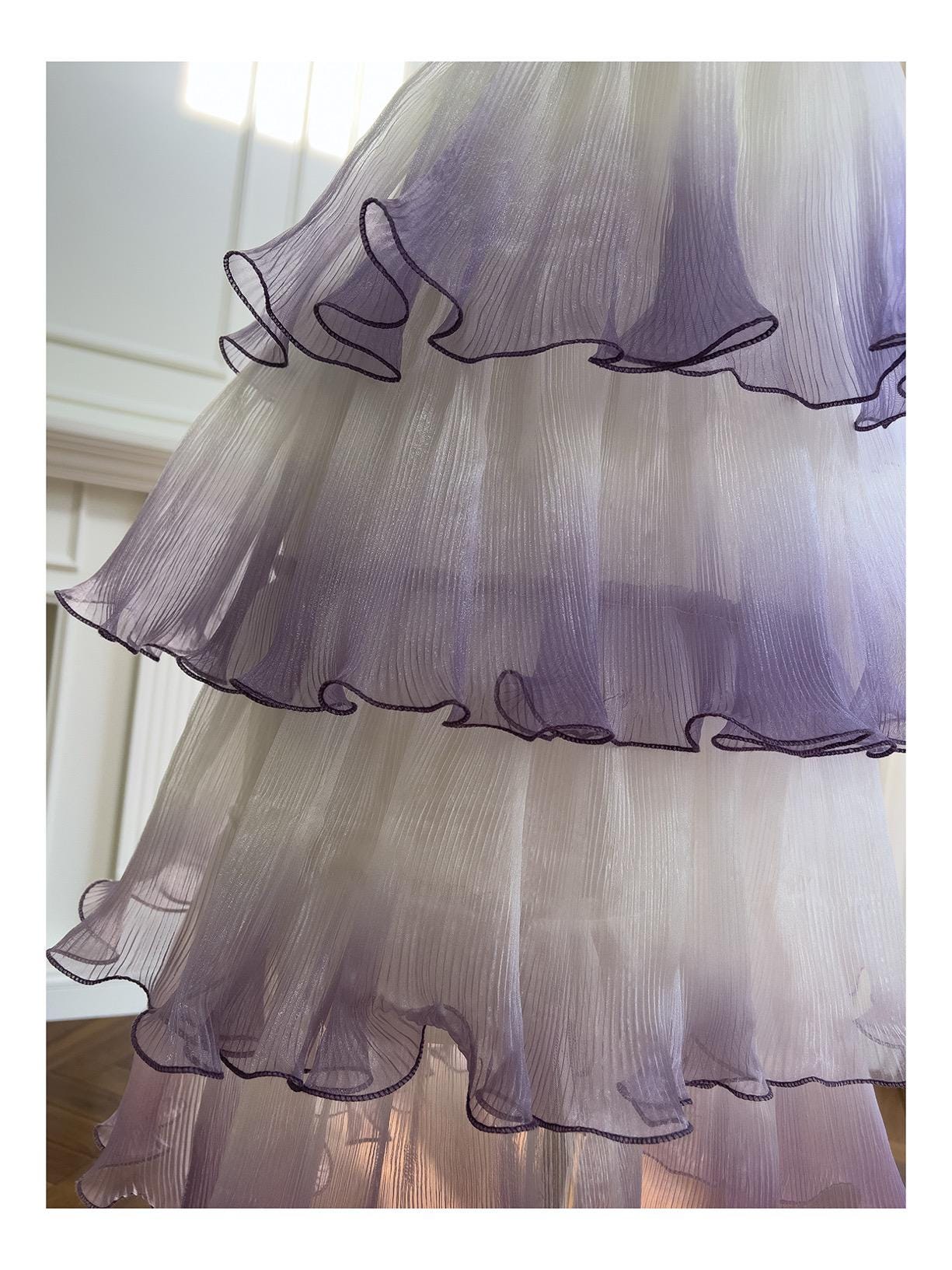 Purple Prom Party Dress: Petal Prom Fairy Dress, Elegant Graduation ...