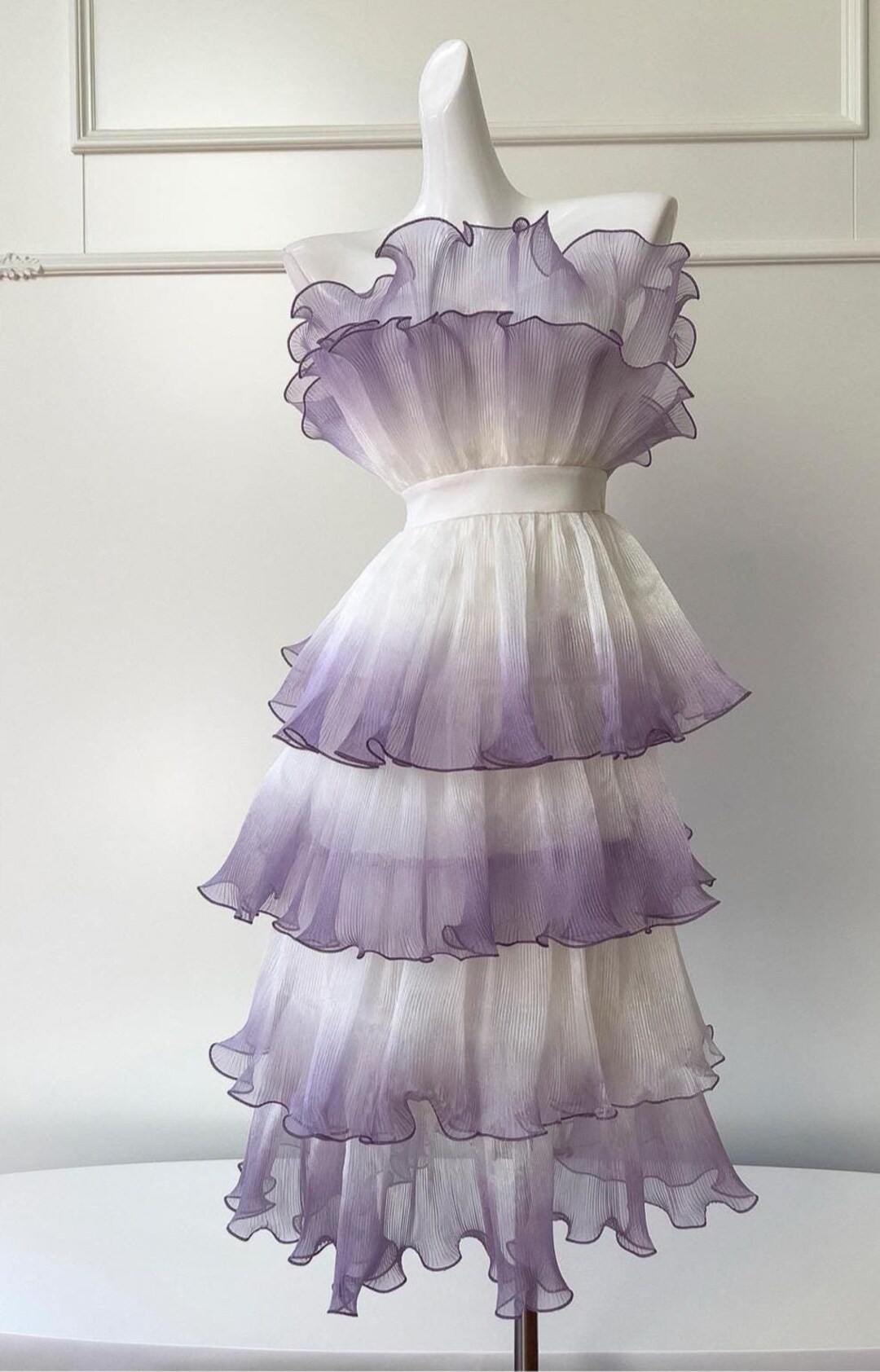 Purple Prom Party Dress: Petal Prom Fairy Dress, Elegant Graduation ...