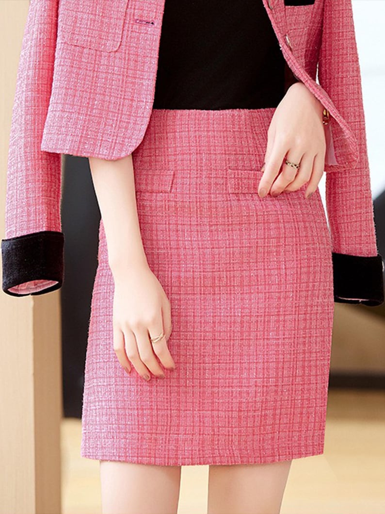 Custom Made Tweed Skirt Suit: Made to Measure Parisian Chic Two Pieces ...