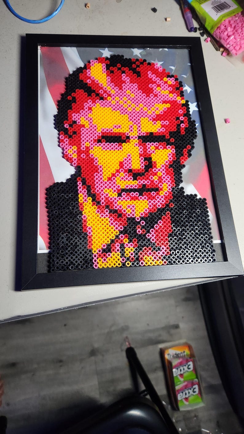 Donald Trump Perler Portrait Art - Etsy