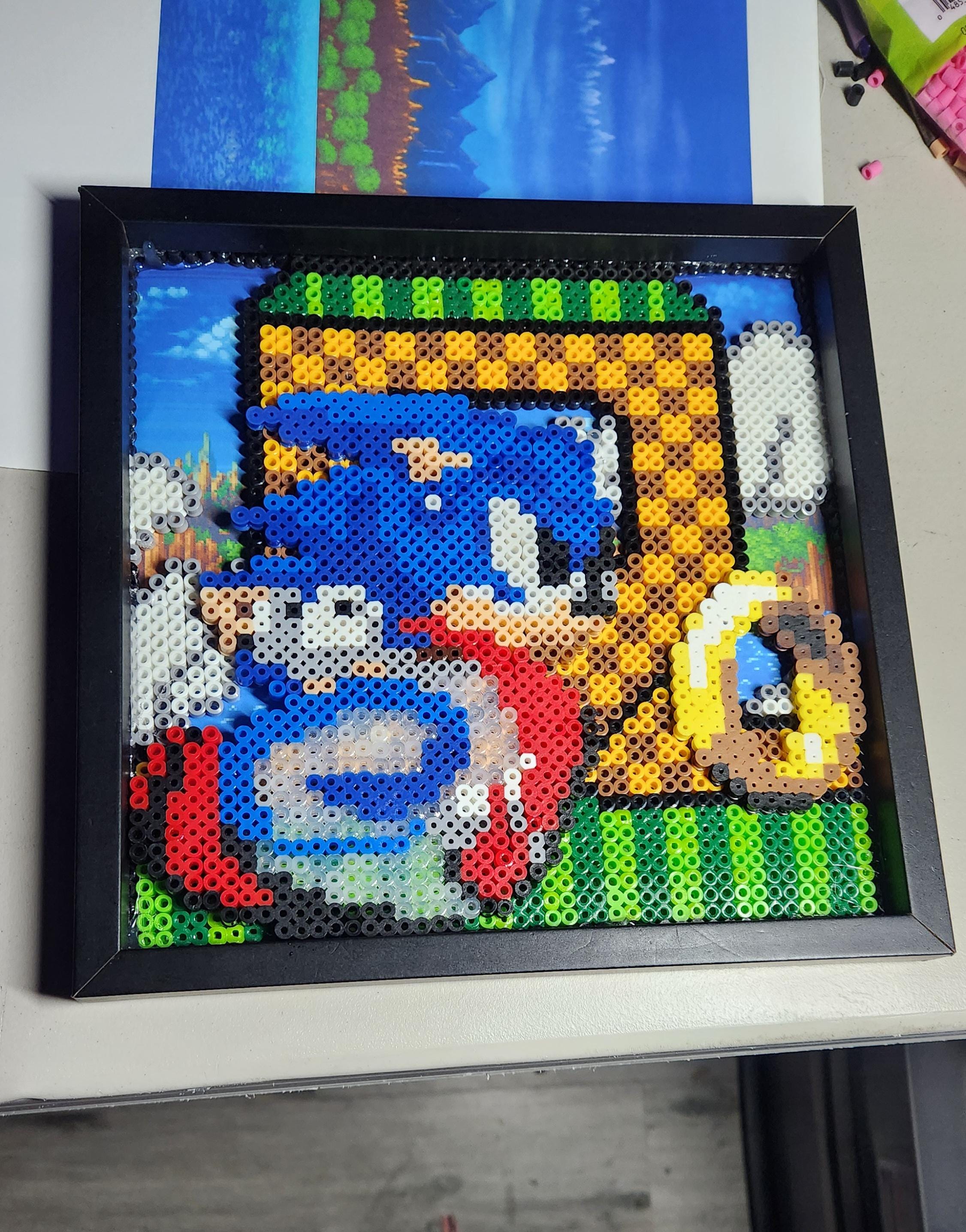 Sonic the Hedgehog Perler Bead Art - Etsy