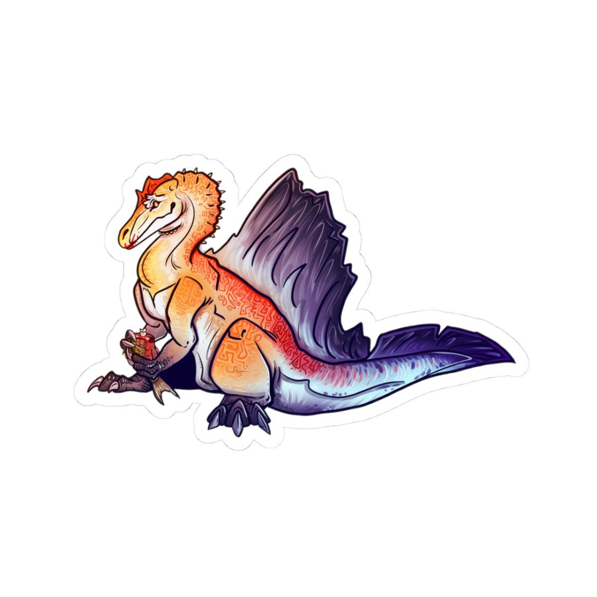 Colorful Spinosaurus Sticker - Etsy