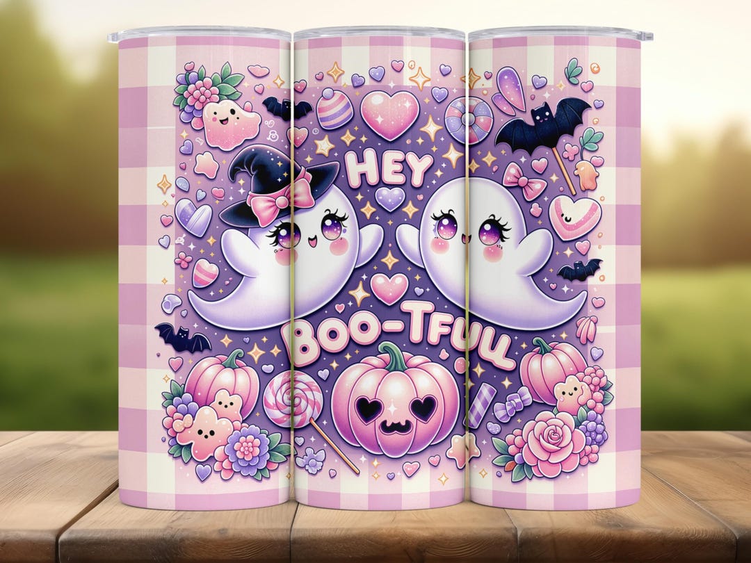 Hey Boo-tiful Ghost Tumbler Wrap PNG – Pastel Halloween 20oz - Etsy