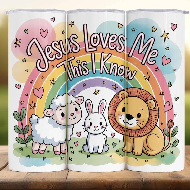 Rainbow Jesus Art Kids - Etsy