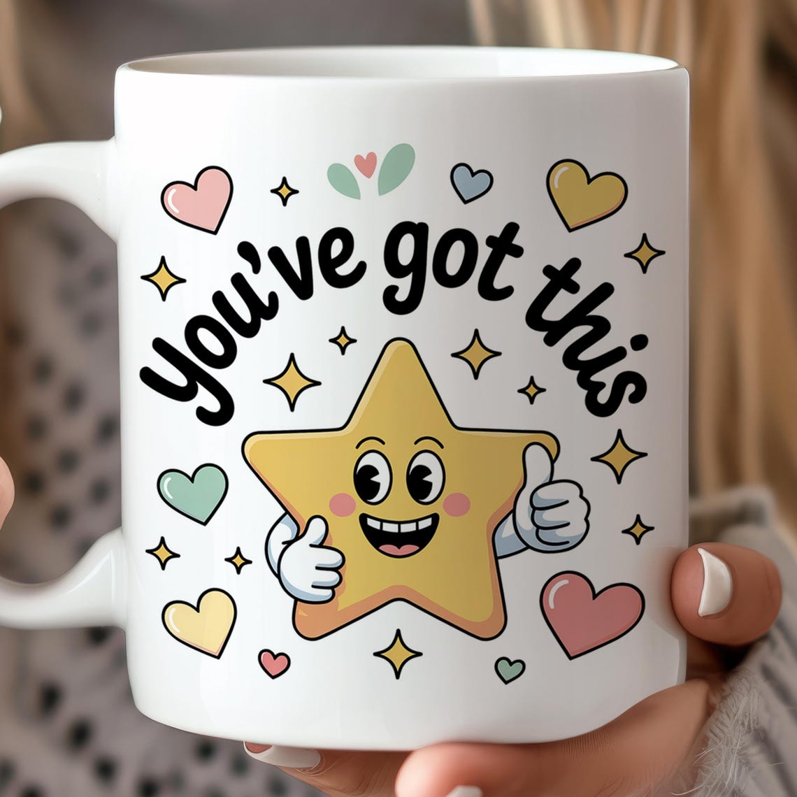 Motivational Star Mug Wrap – Positive Affirmation Design (digital ...