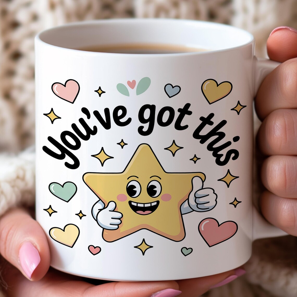 Motivational Star Mug Wrap – Positive Affirmation Design (digital ...