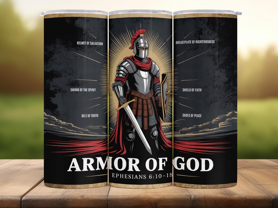 Armor of God Tumbler Wrap: Christian Knight Design (digital Download ...