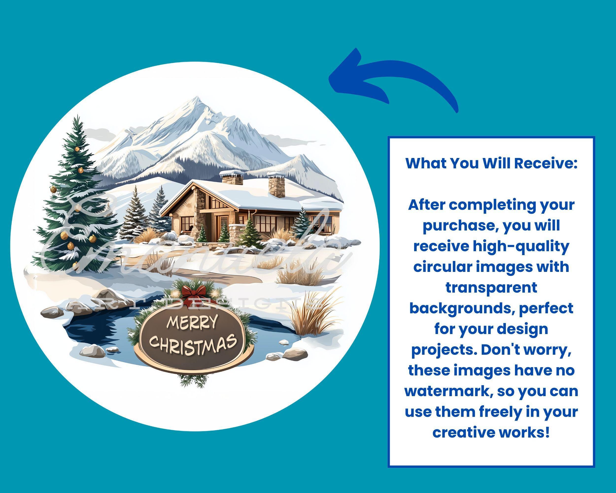 Christmas Winter Scene, Clipart Bundle, Commercial Use - Etsy