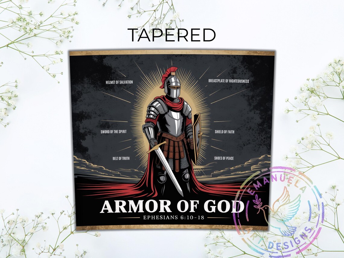 Armor of God Tumbler Wrap: Christian Knight Design (digital Download ...