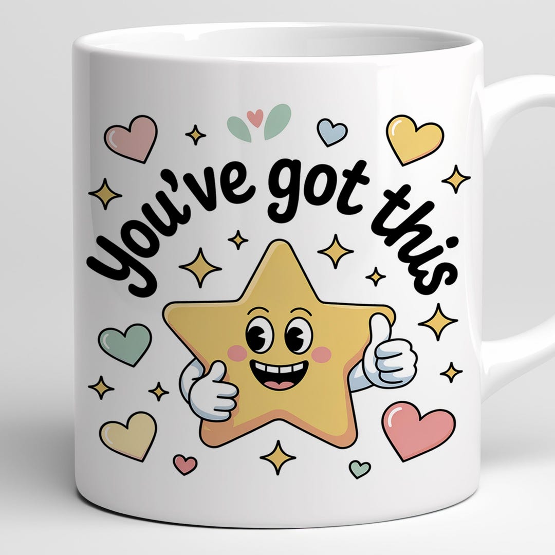 Motivational Star Mug Wrap – Positive Affirmation Design (digital ...
