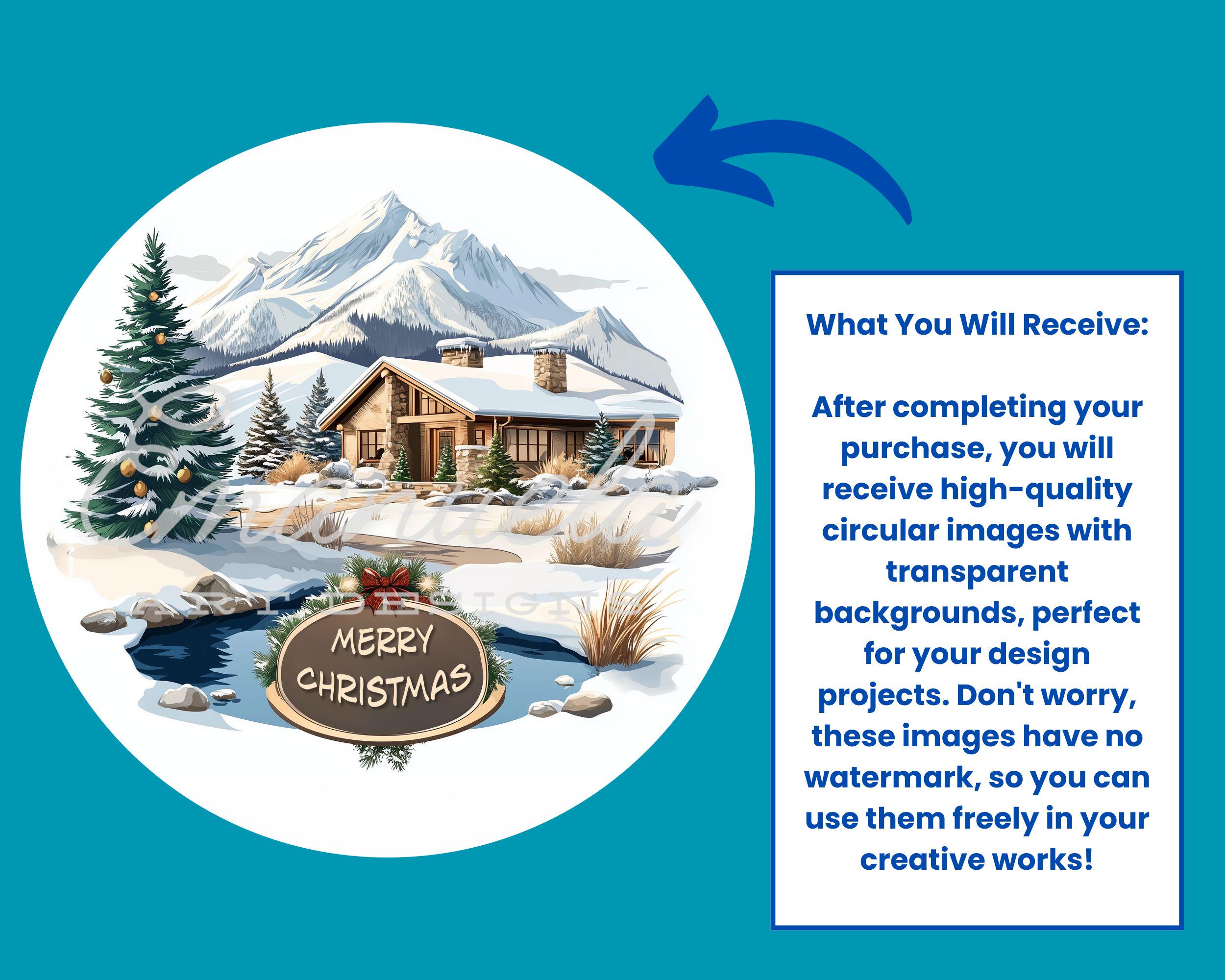 Christmas Winter Scene, Clipart Bundle, Commercial Use - Etsy