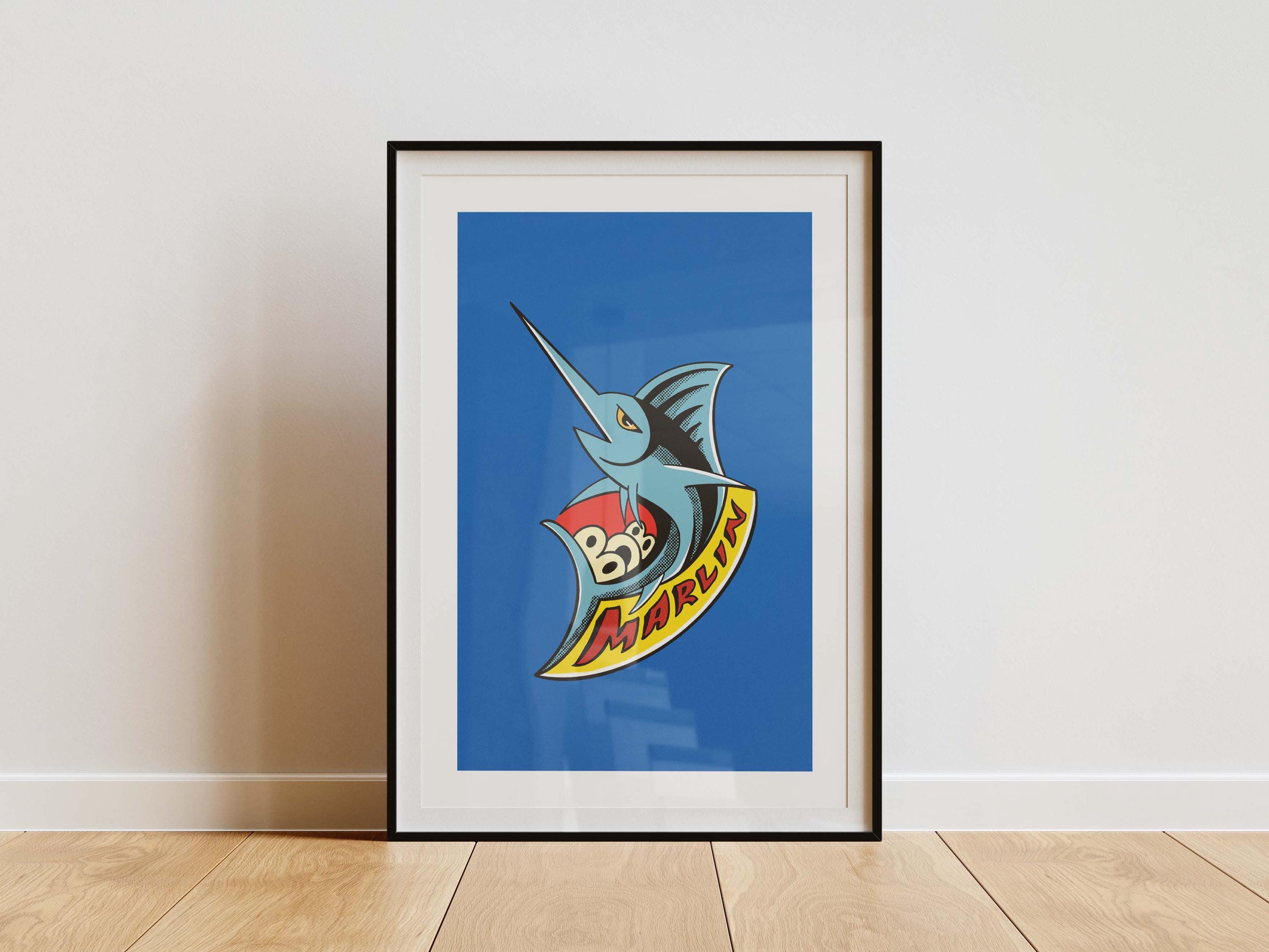 Bold Marlin Digital Art Print – Nautical Wall Decor, Fishing Enthusiast ...