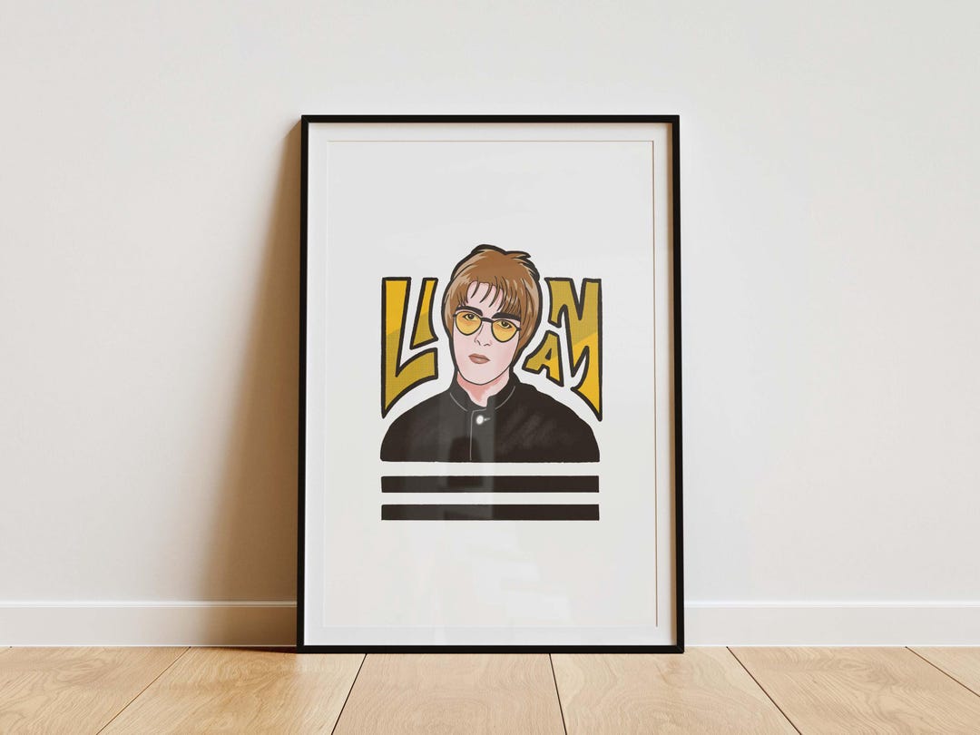 Liam Gallagher Art Print | Oasis Band Wall Art | Retro Music Poster ...