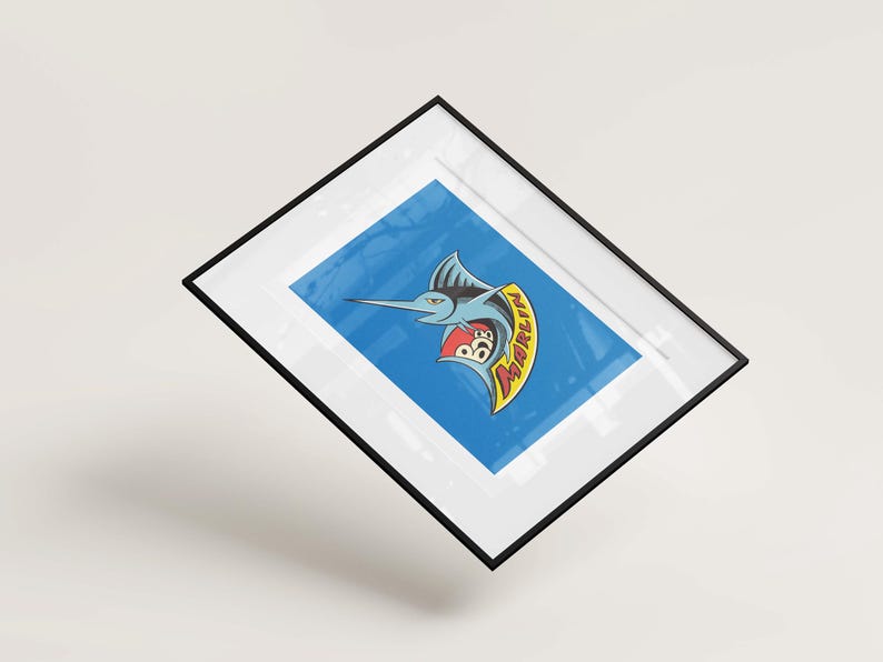 Bold Marlin Digital Art Print – Nautical Wall Decor, Fishing Enthusiast ...