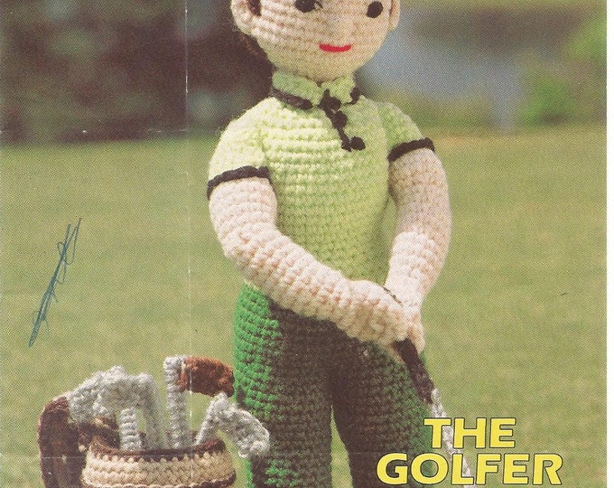 Golf, Sporting Crochet, the Golfer - Vintage Crochet Pattern, Golfer ...