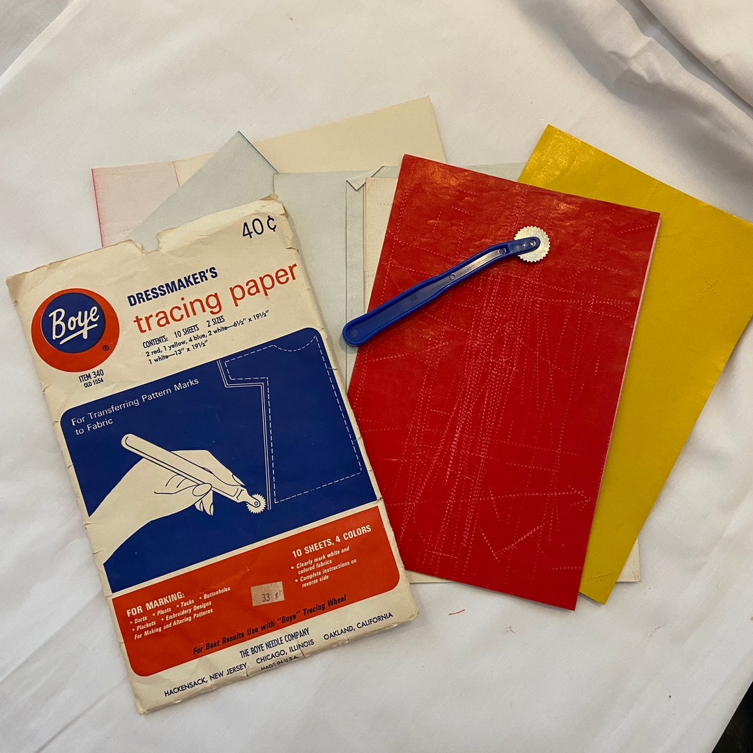 Boye Dressmaker's TRACING PAPER With Tracing Wheel, Sewing Supplies - Etsy