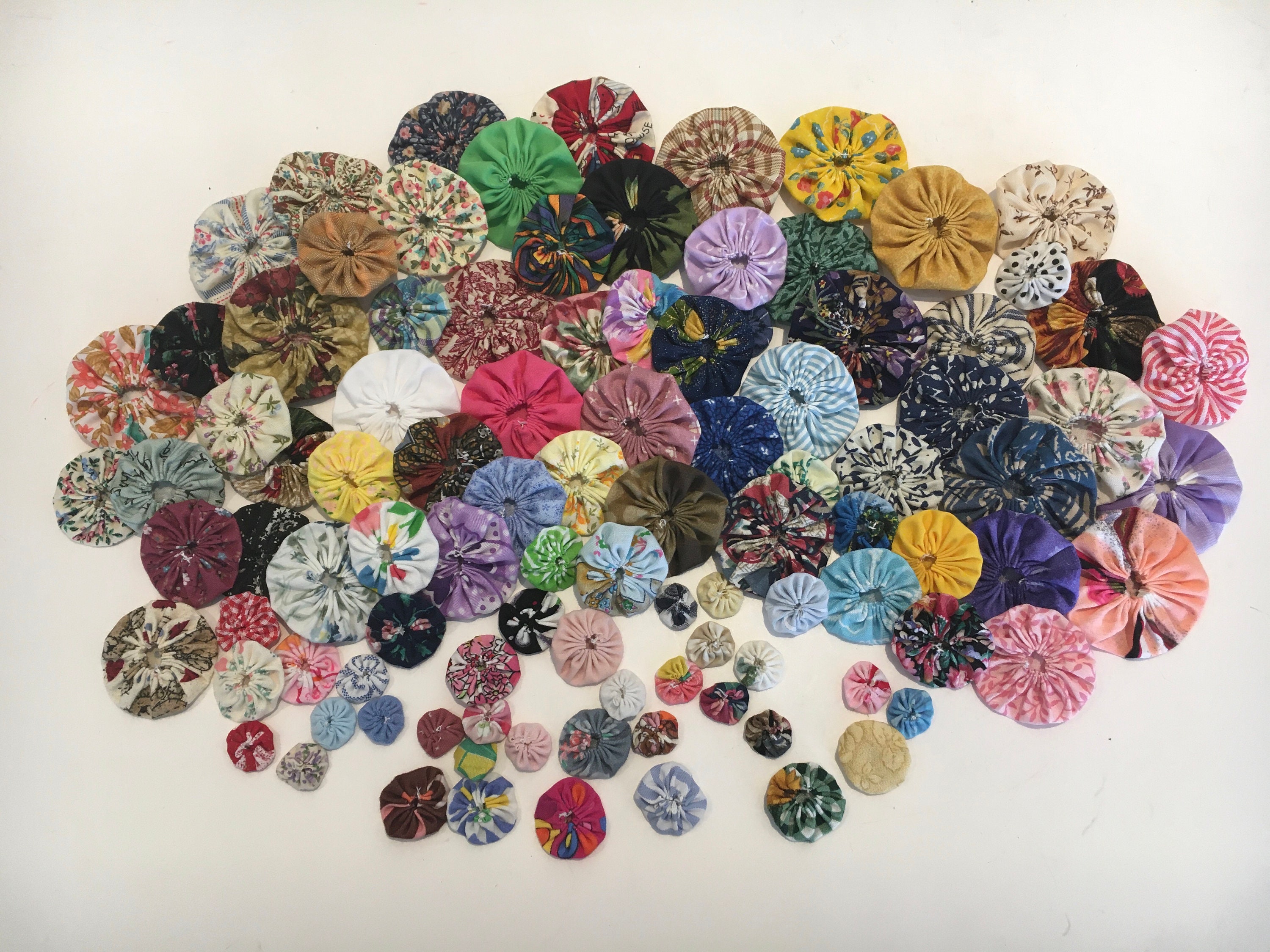 Yoyo, Yoyo Lot, 100 Random Sizes, Handmade, 100 Assorted Sizes, Yoyos ...