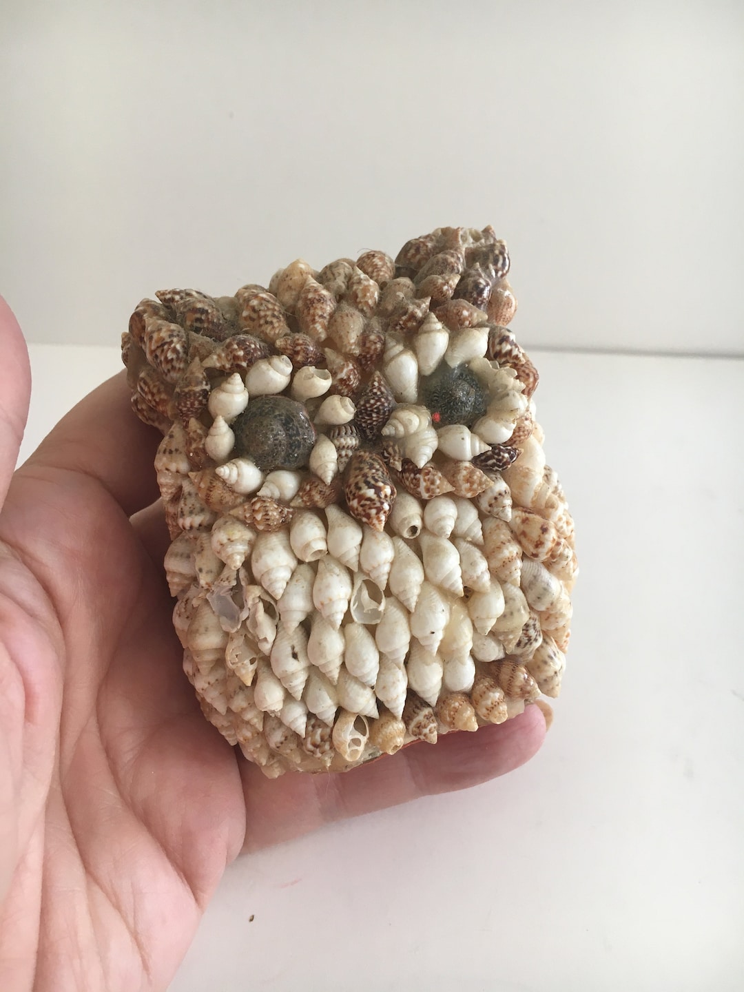 VINTAGE SHELL OWL, Seashell Owl, Owl Figurine, Home Decor, Unique Owl ...