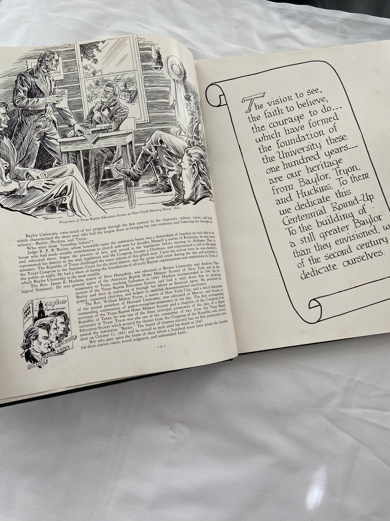 BAYLOR UNIVERSITY 1845 1945 Centennial Round up Yearbook, Collectible ...